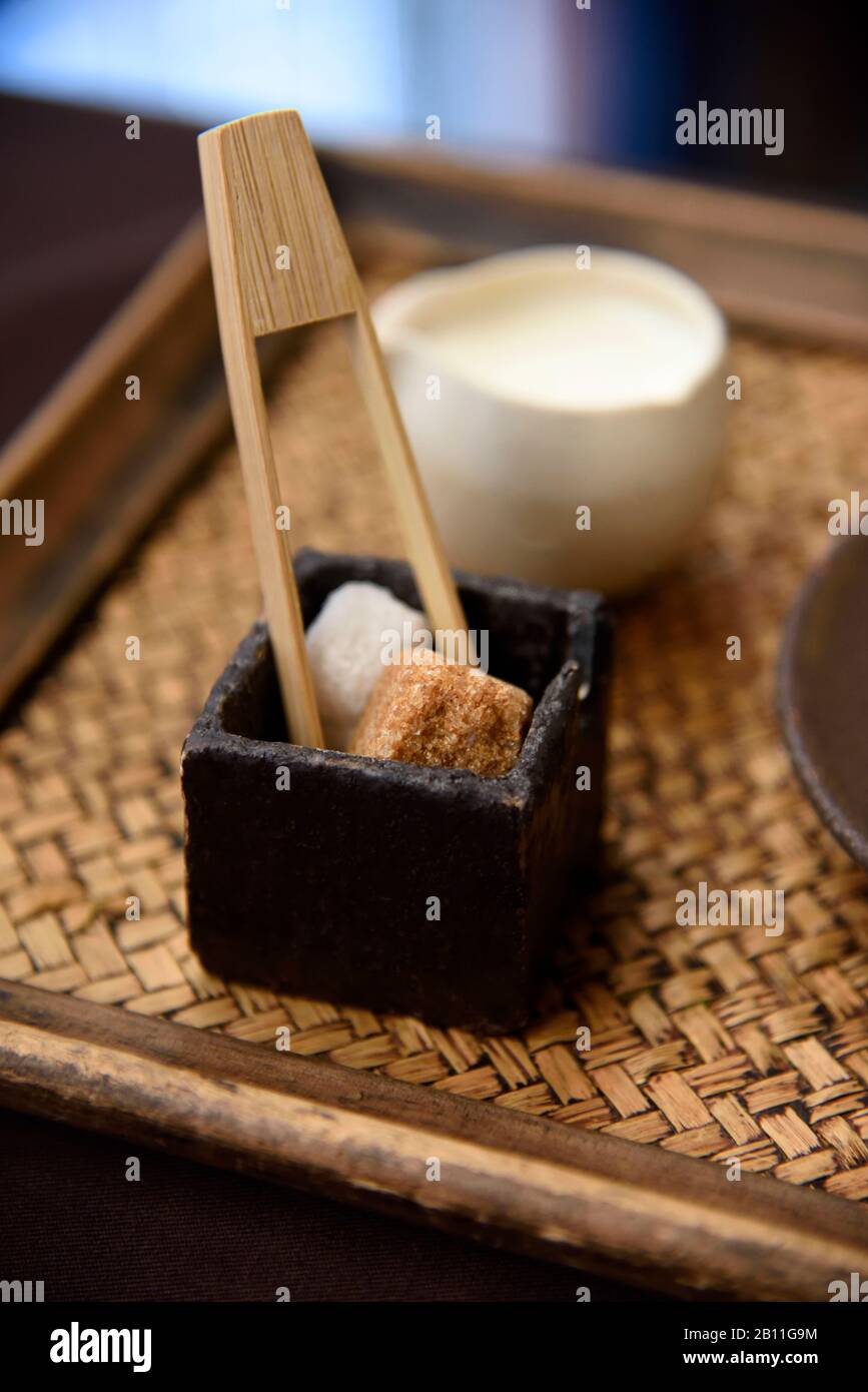 sugar cubes Kyoto coffee shop Japan Stock Photo - Alamy