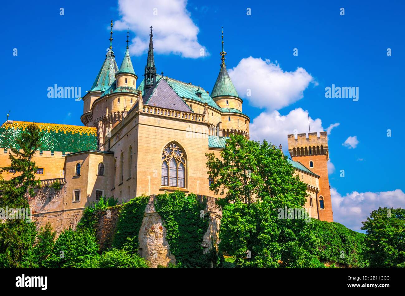 Beautiful Bojnice castle. One of the most popular castles in Slovakia ...