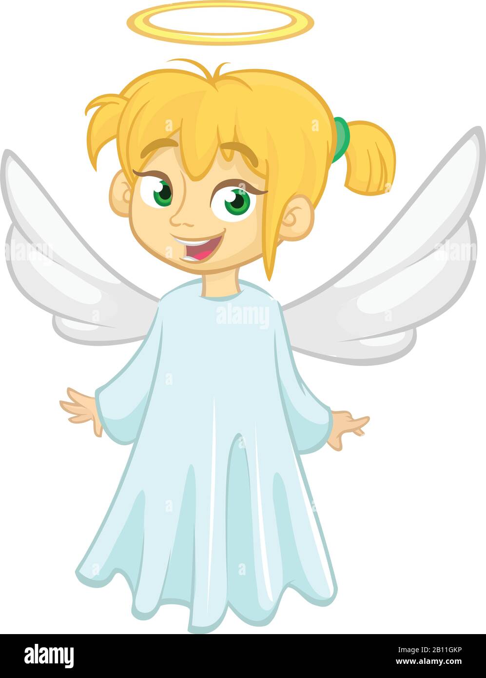 Girl and angel Stock Vector Images - Alamy