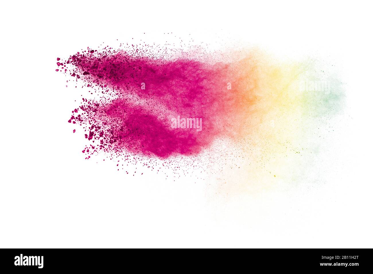 Colorful powder explosion on white background. Abstract pastel color ...