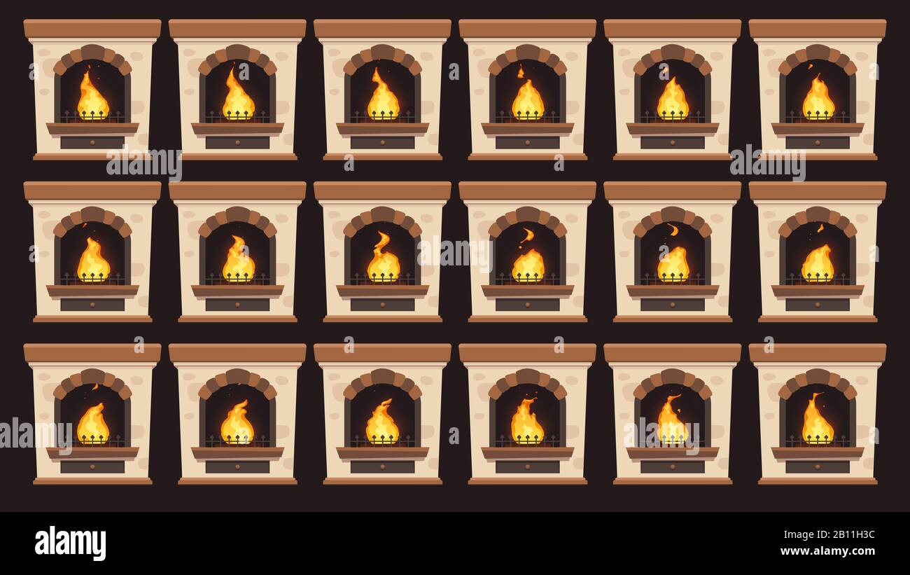Modern fireplaces Stock Vector Images - Alamy