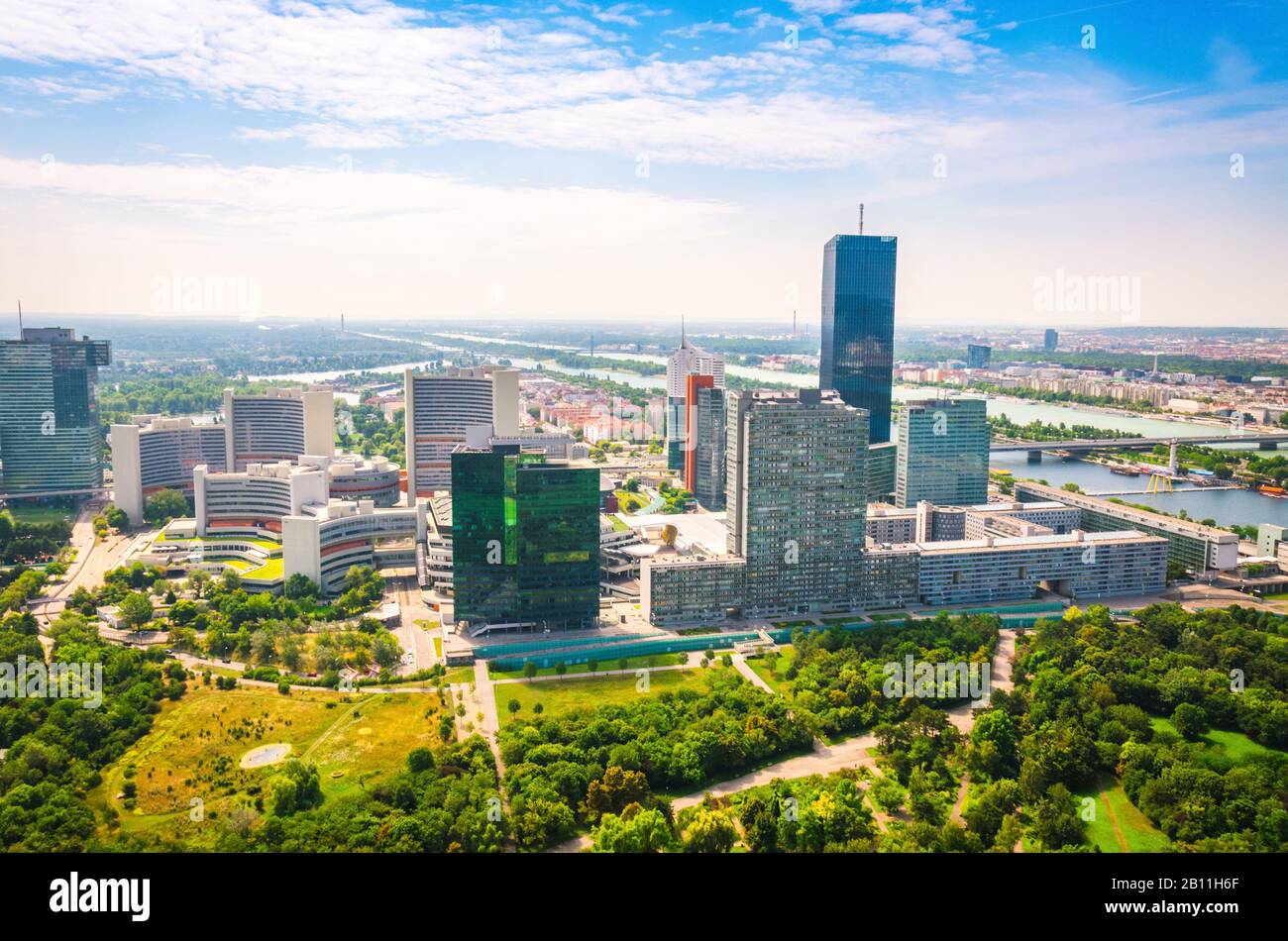 Vienna skyscraper aerial hi-res stock photography and images - Alamy