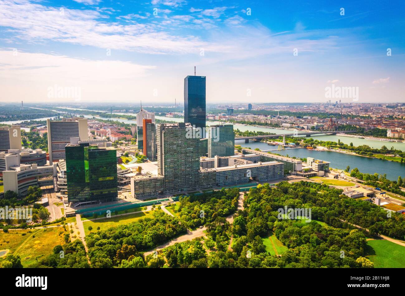 Aerial view vienna city skyline hi-res stock photography and images - Alamy