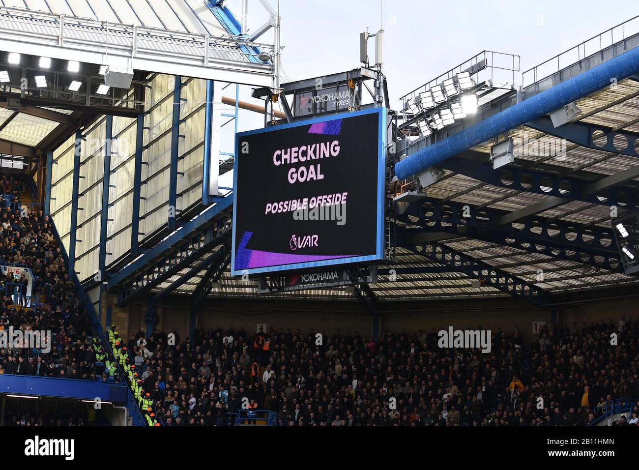 Checking goal possible offside hi-res stock photography and images - Alamy