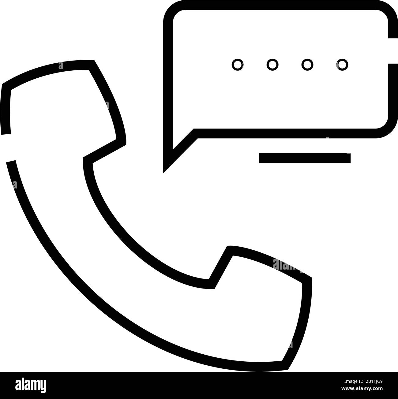 Calls line icon, concept sign, outline vector illustration, linear ...