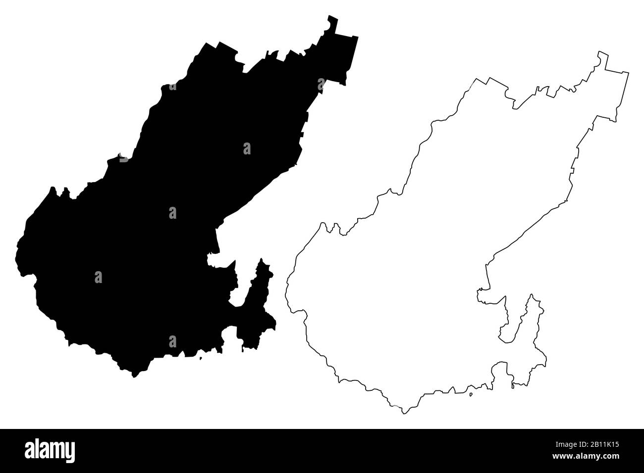 Wellington county map Stock Vector Images - Alamy