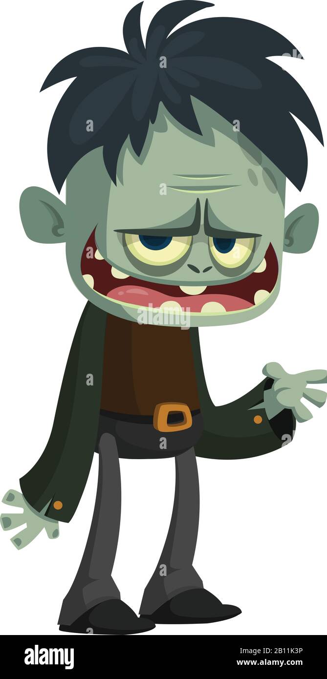 Cartoon zombie. Halloween vector illustration Stock Vector Image & Art ...