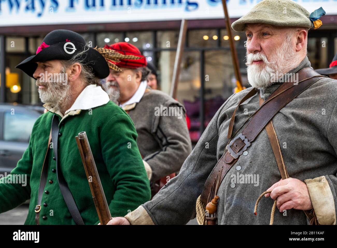 Coleford, Forest of Dean. The Sealed Knot reenactors of the English ...