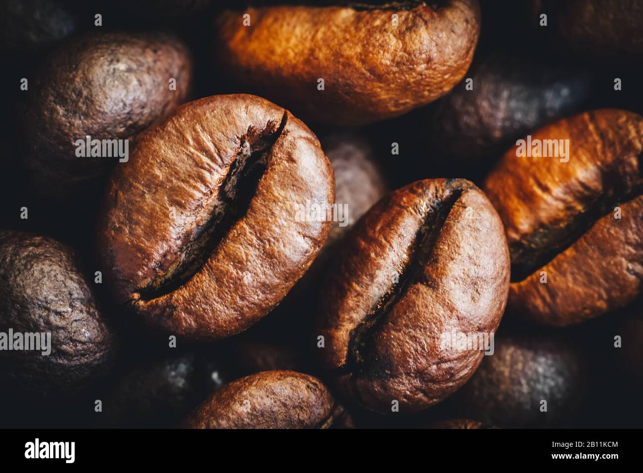 Coffee beans background. Close-up photo Stock Photo - Alamy