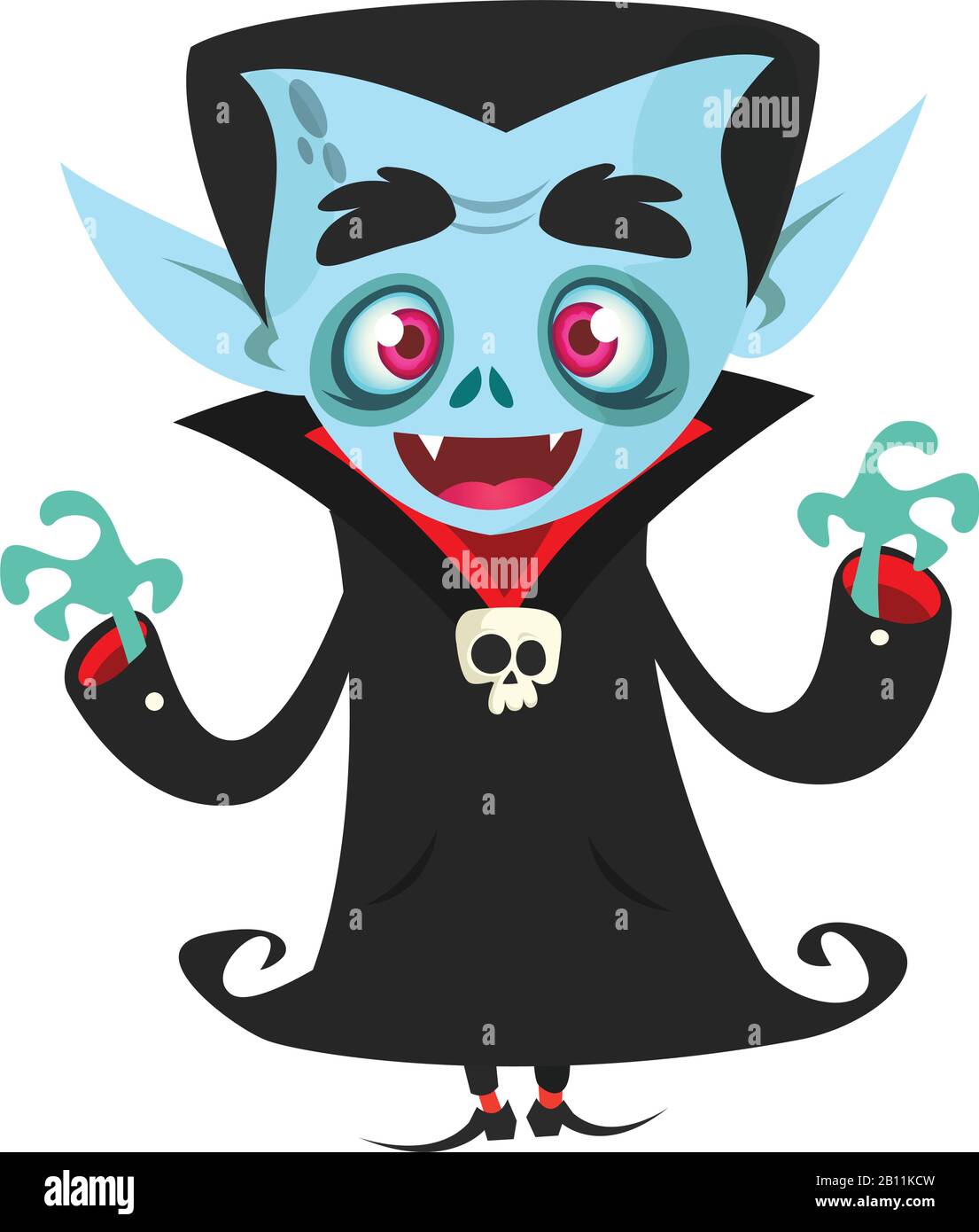 Happy cartoon vampire. Vector illustration Stock Vector Image & Art - Alamy