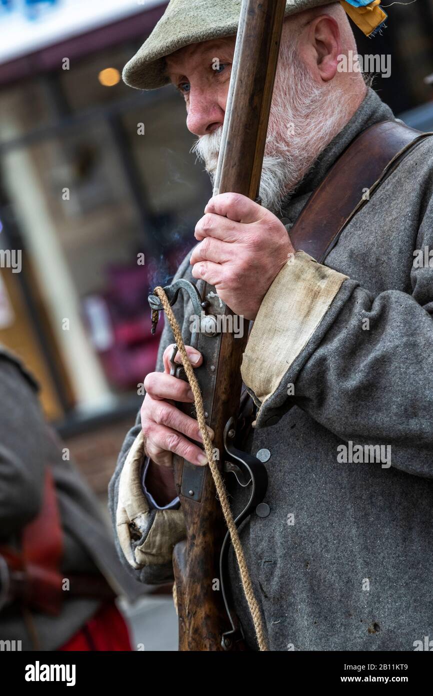 Coleford, Forest of Dean. The Sealed Knot reenactors of the English ...