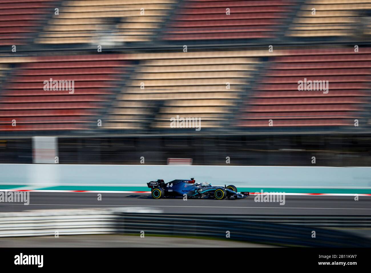 Lewis Hamilton driving for Mercedes AMG Petronas team at F1 Winter ...