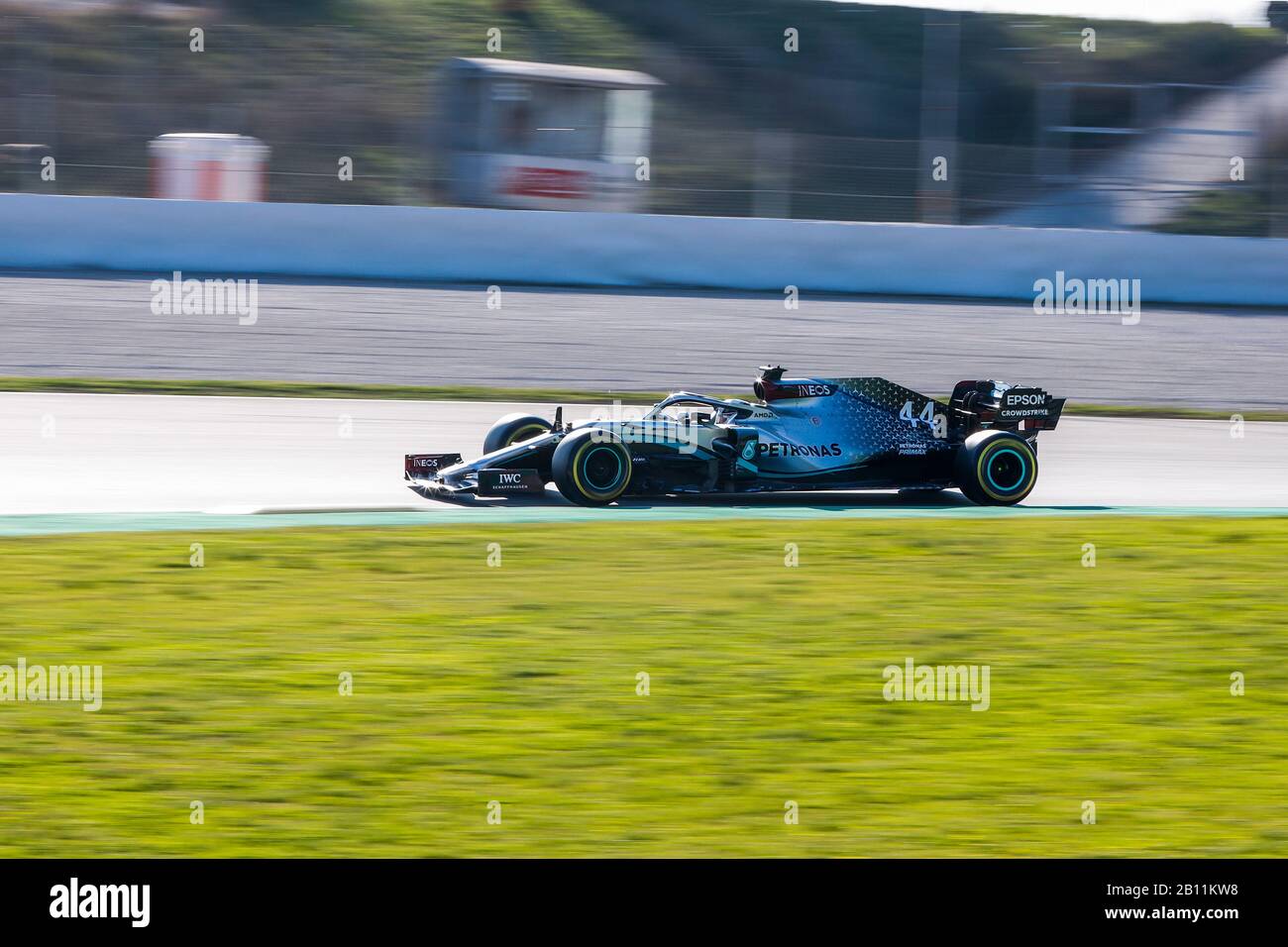 Lewis Hamilton driving for Mercedes AMG Petronas team at F1 Winter ...