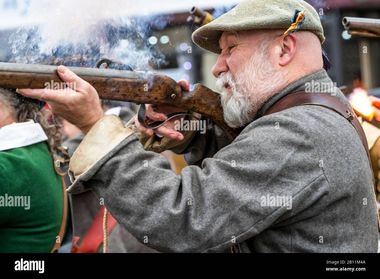 Coleford, Forest of Dean. The Sealed Knot reenactors of the English ...