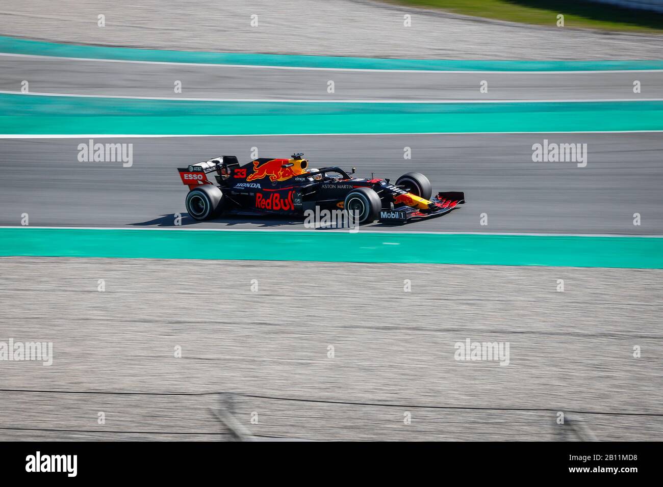 Max Verstappen driving for Red Bull team at F1 Winter Testing at ...