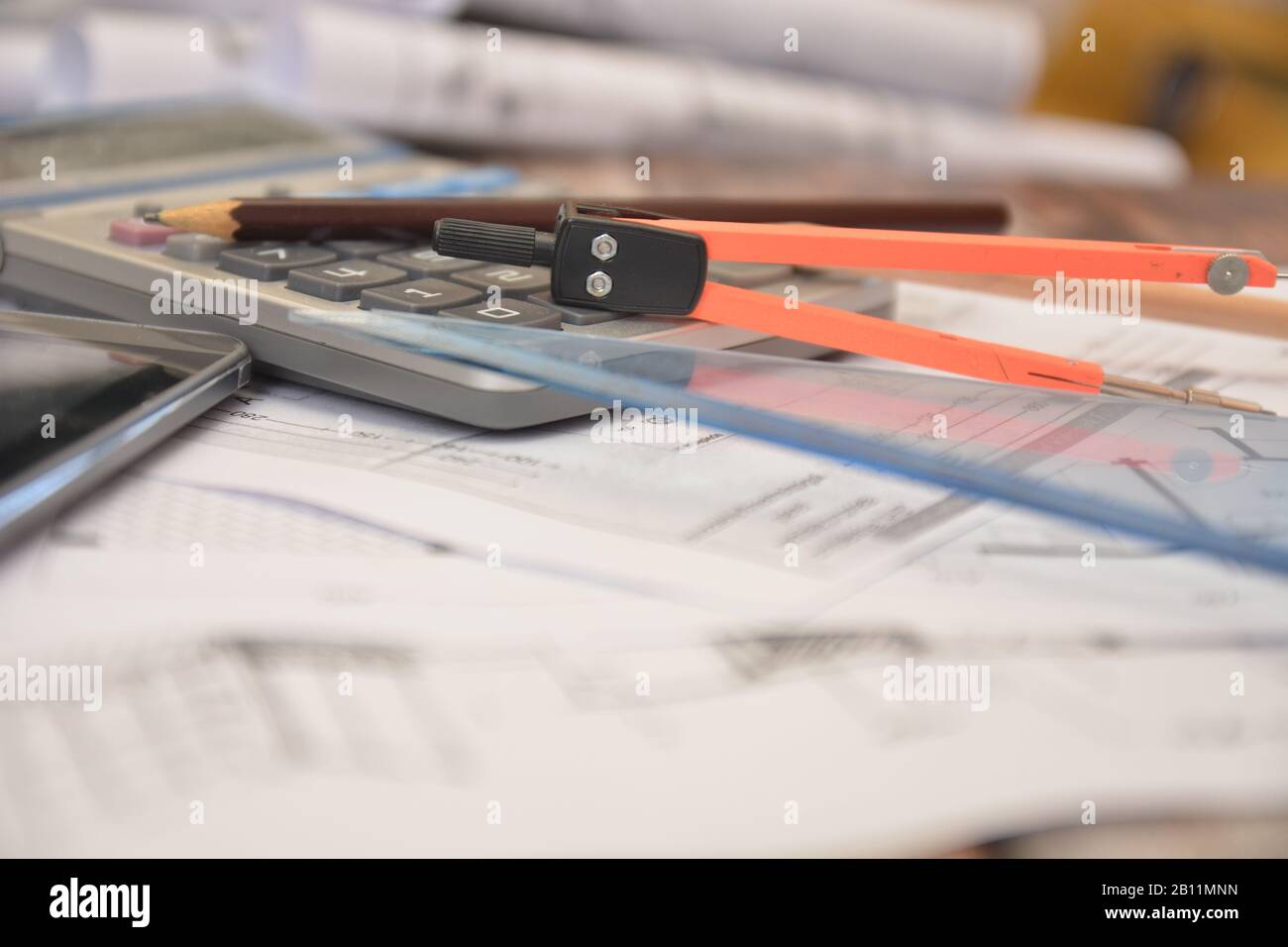 work tools for architect engineer for project design house Stock Photo ...