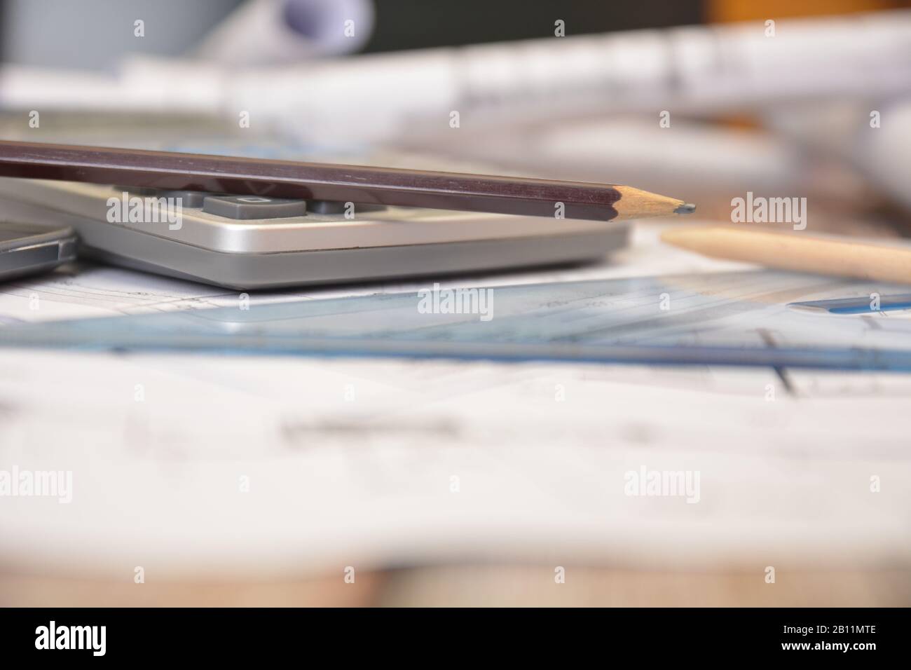 work tools for architect engineer for project design house Stock Photo ...