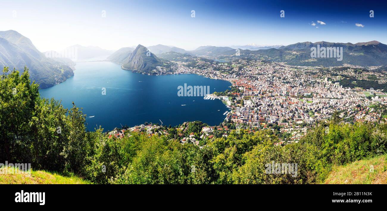 Lugano panoramic view hi-res stock photography and images - Alamy