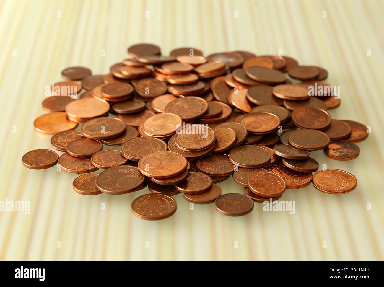 Small euro cent coins in a close-up Stock Photo - Alamy