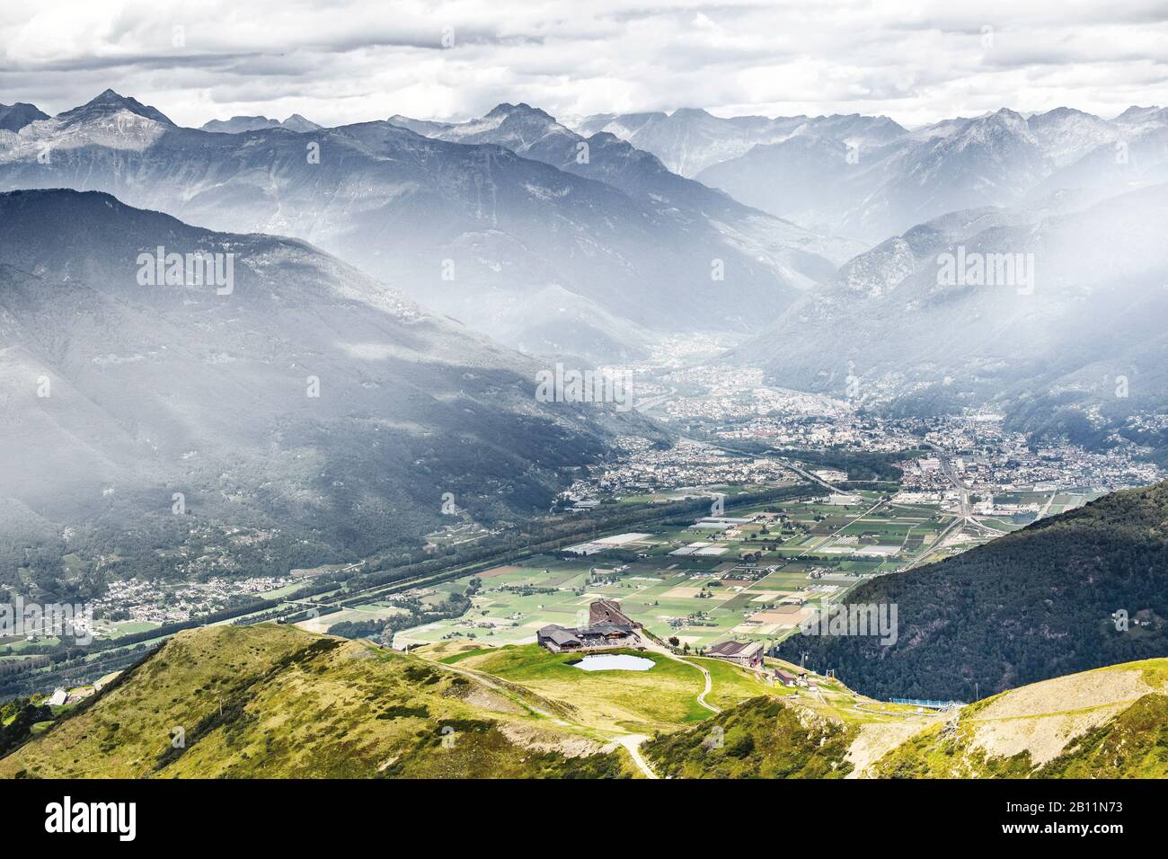 Excursion destination alpe foppa below monte tamaro hi-res stock ...