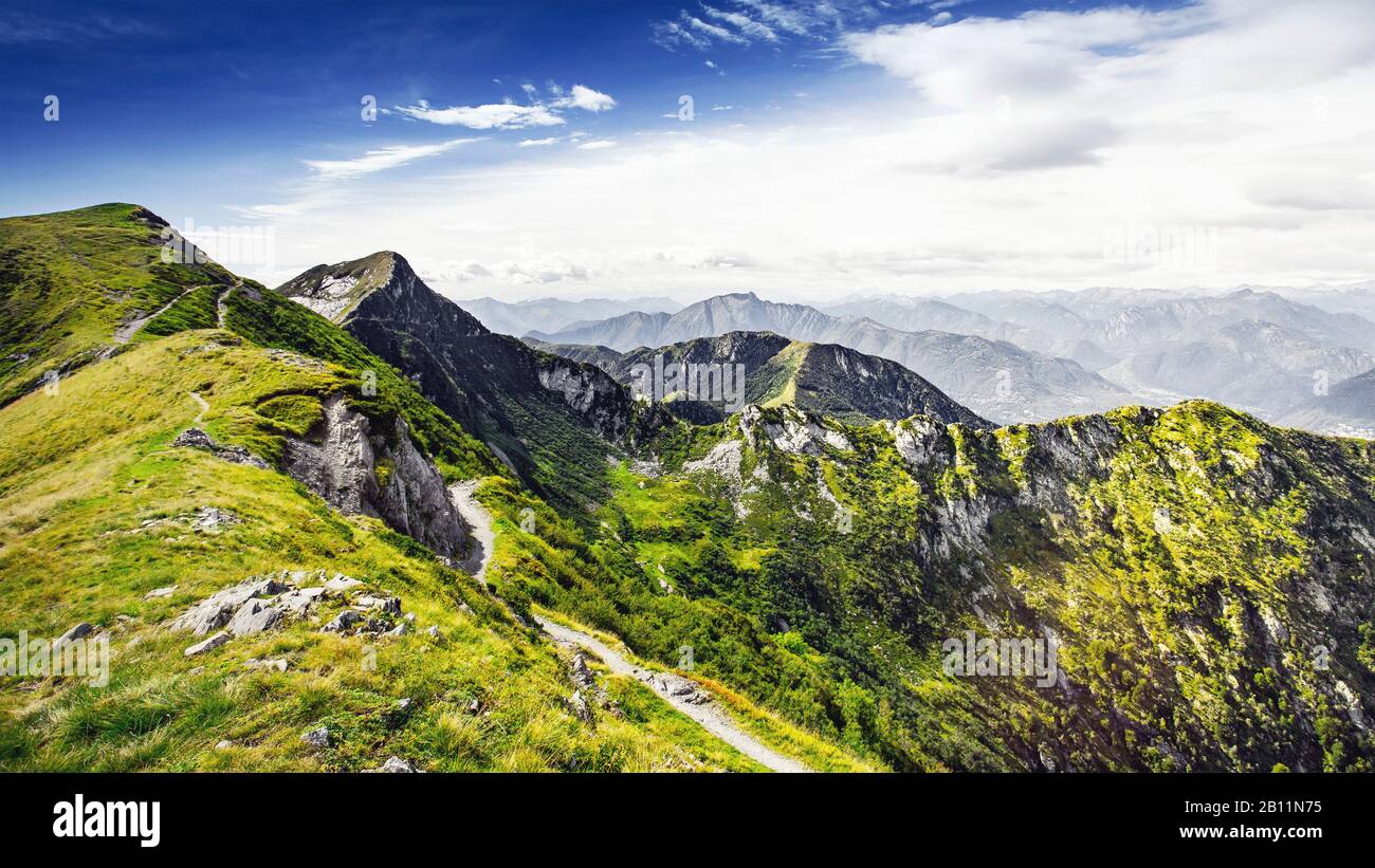 Summit of monte tamaro in the canton of ticino hi-res stock photography ...