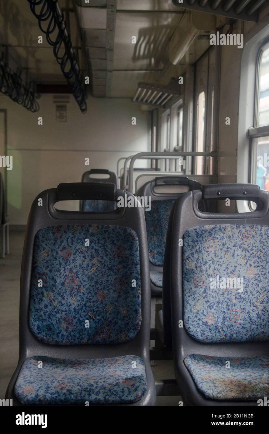 Inside of the empty Train Stock Photo - Alamy