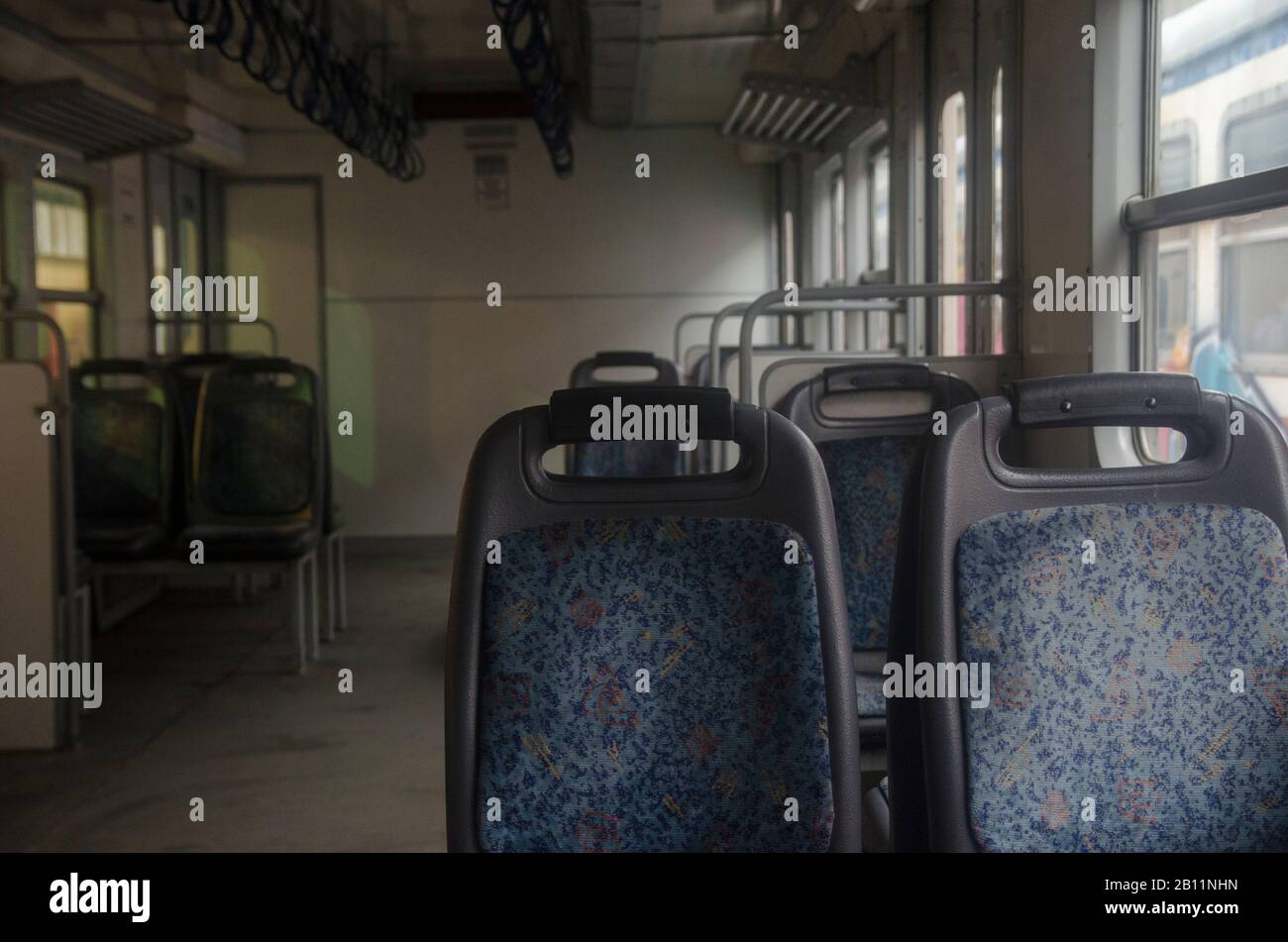Inside of the empty Train Stock Photo - Alamy