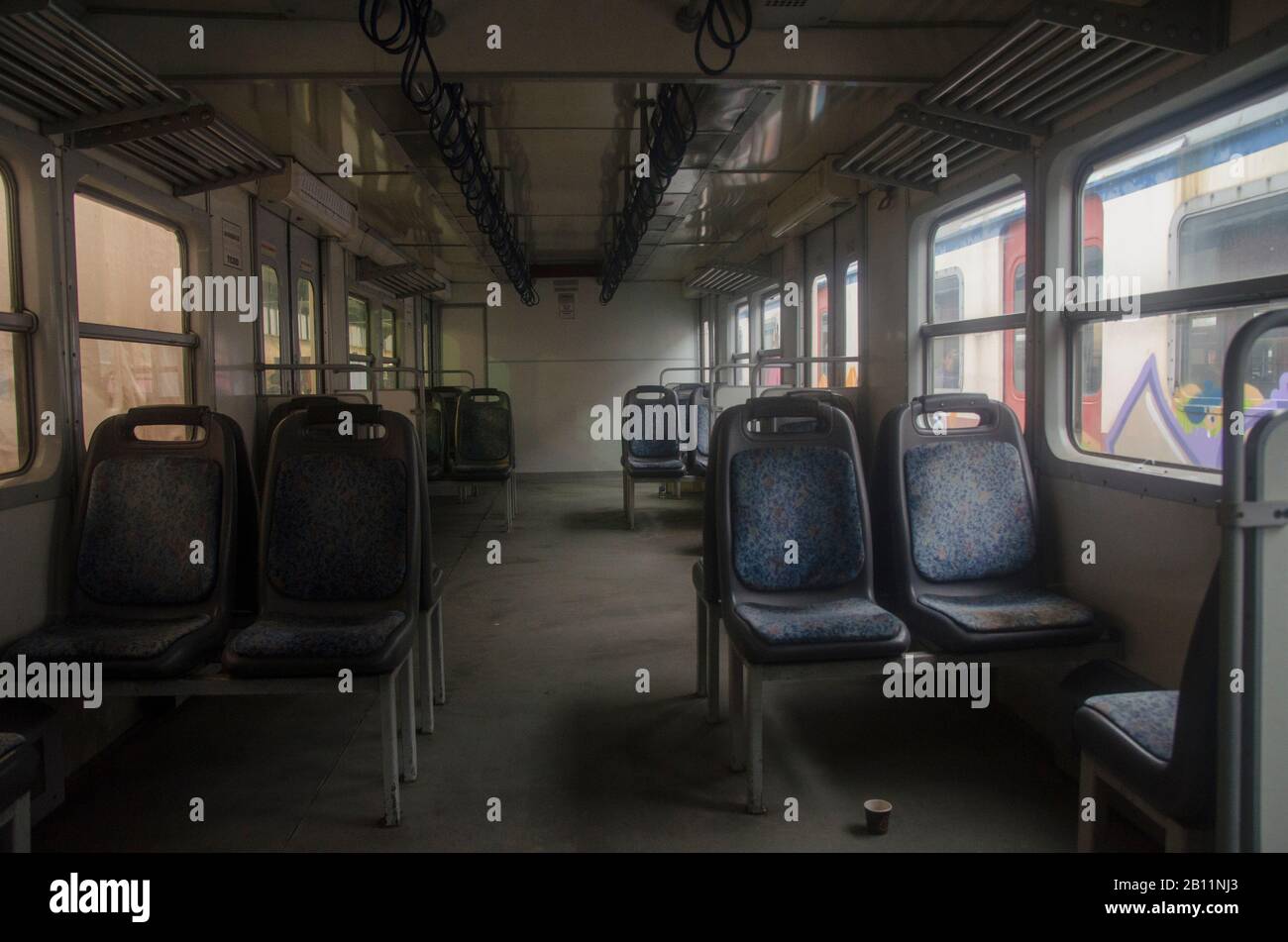 Inside of the empty Train Stock Photo - Alamy