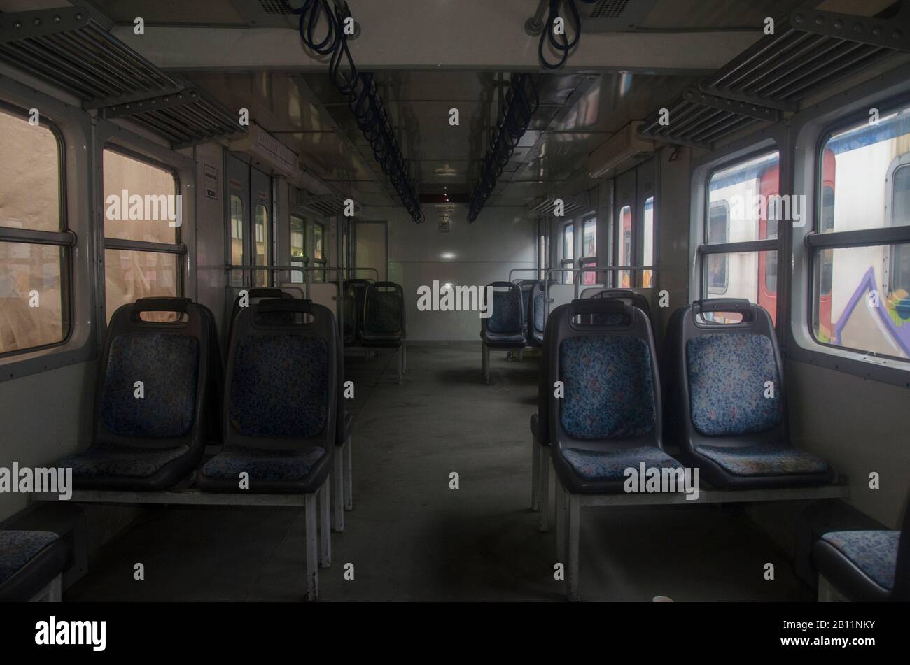 Inside of the empty Train Stock Photo - Alamy
