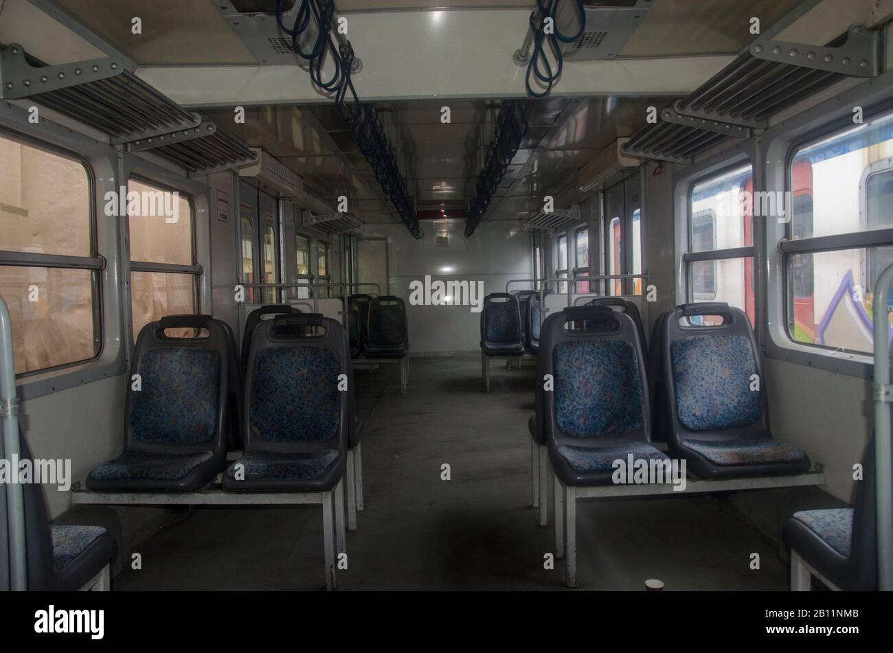 Inside of the empty Train Stock Photo - Alamy