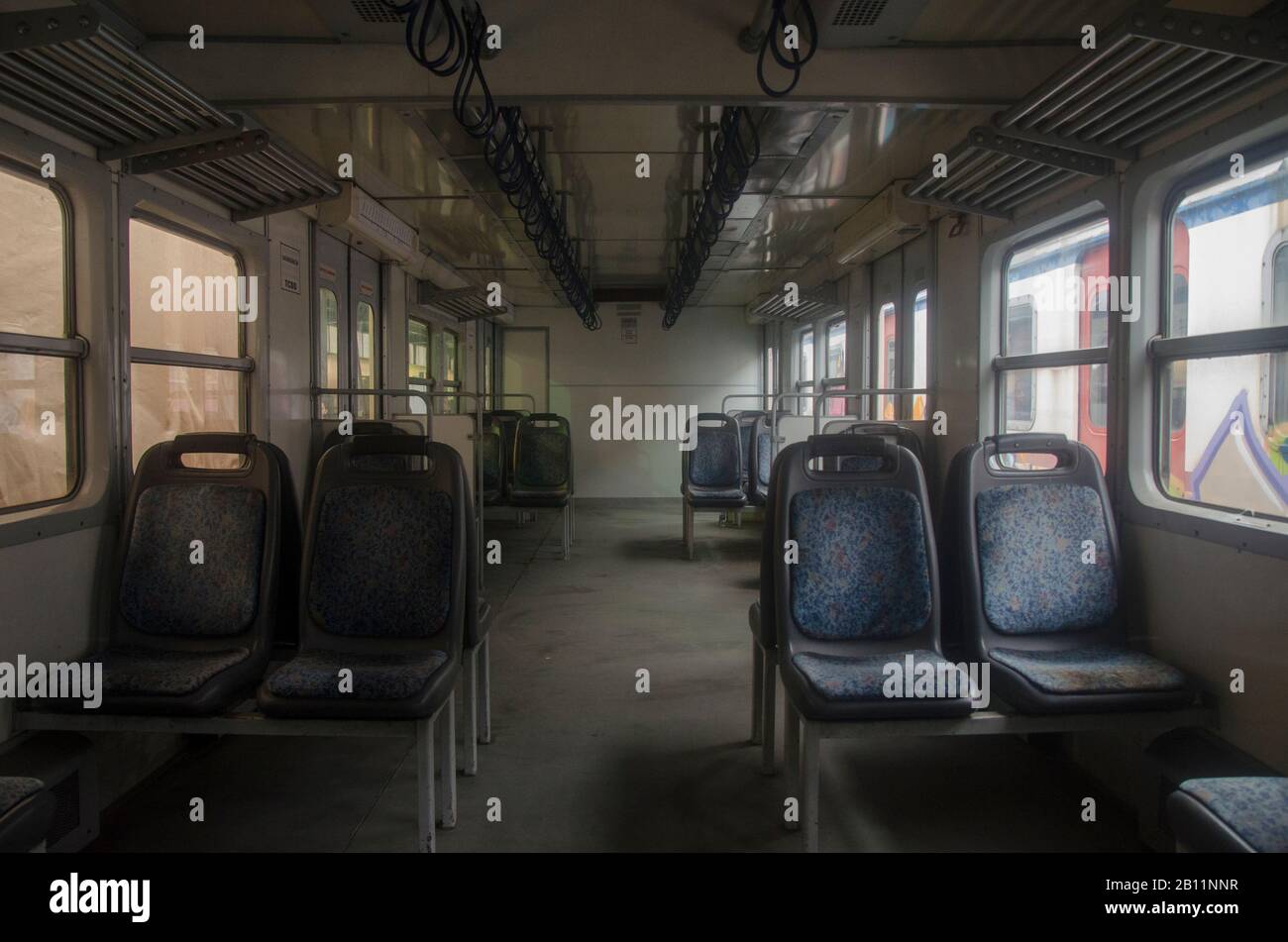 Inside of the empty Train Stock Photo - Alamy