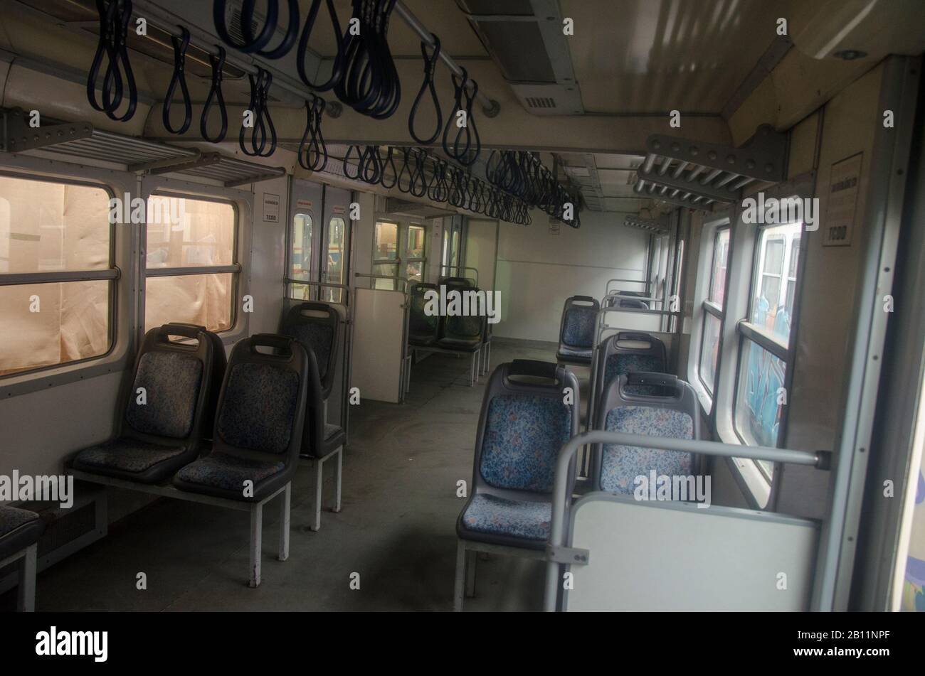 Inside of the empty Train Stock Photo - Alamy