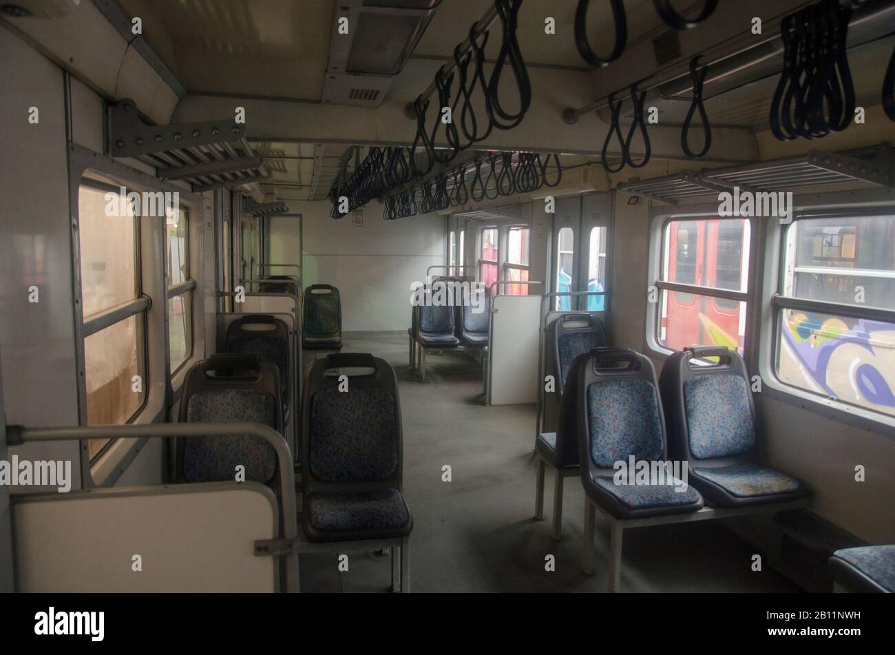 Inside of the empty Train Stock Photo - Alamy