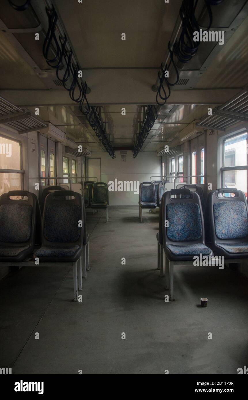 Inside of the empty Train Stock Photo - Alamy