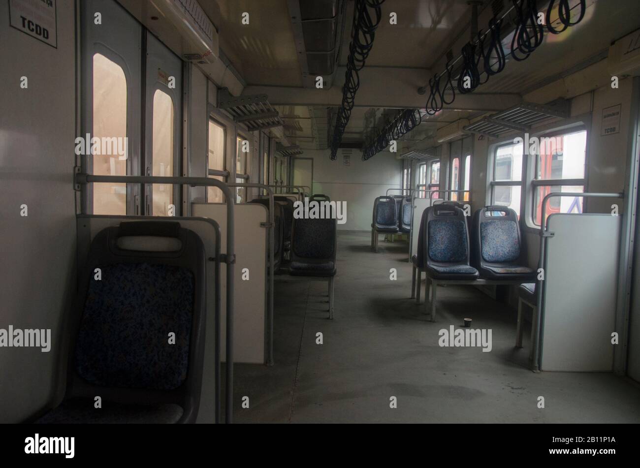 Inside of the empty Train Stock Photo - Alamy
