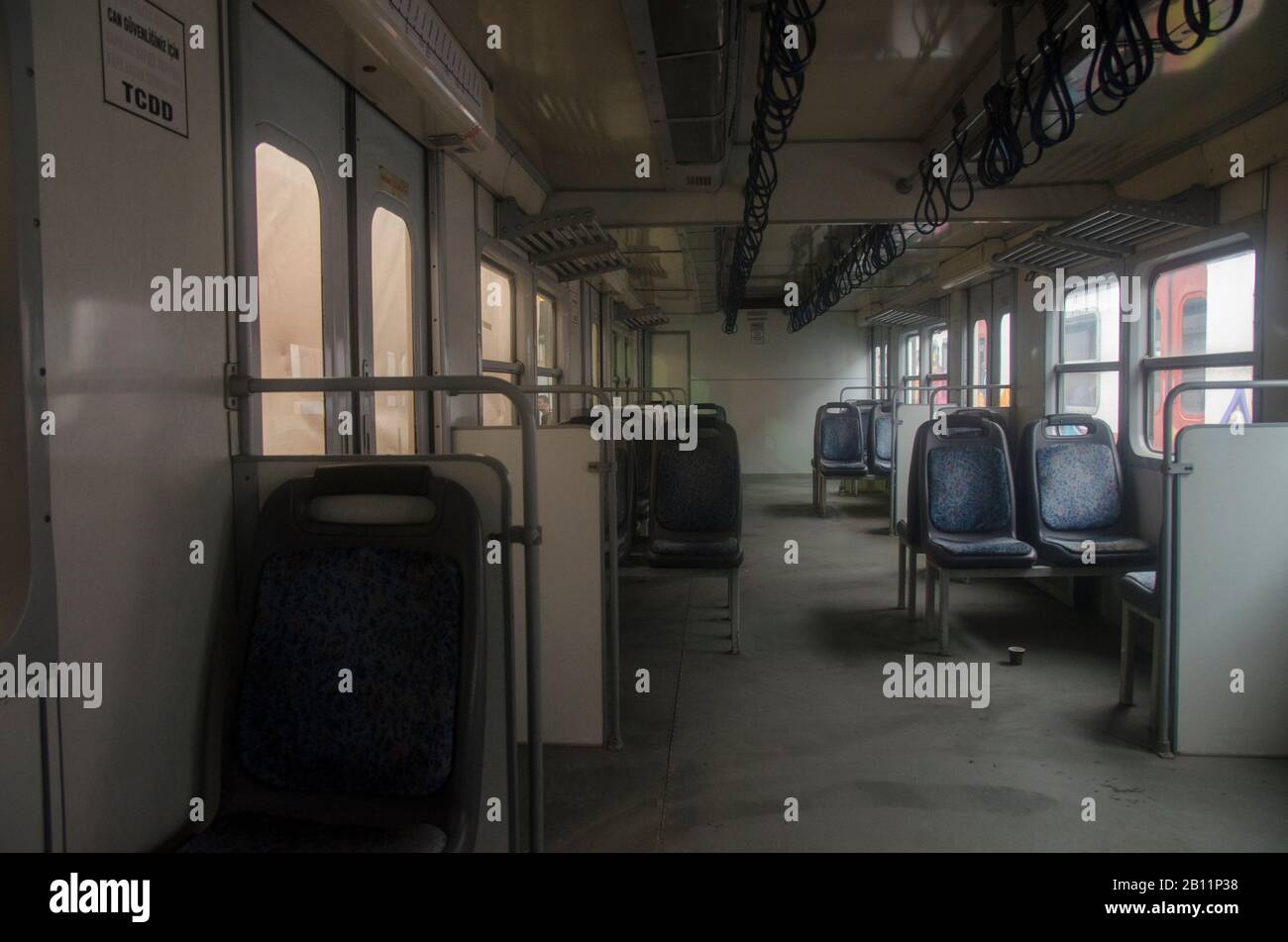 Inside of the empty Train Stock Photo - Alamy