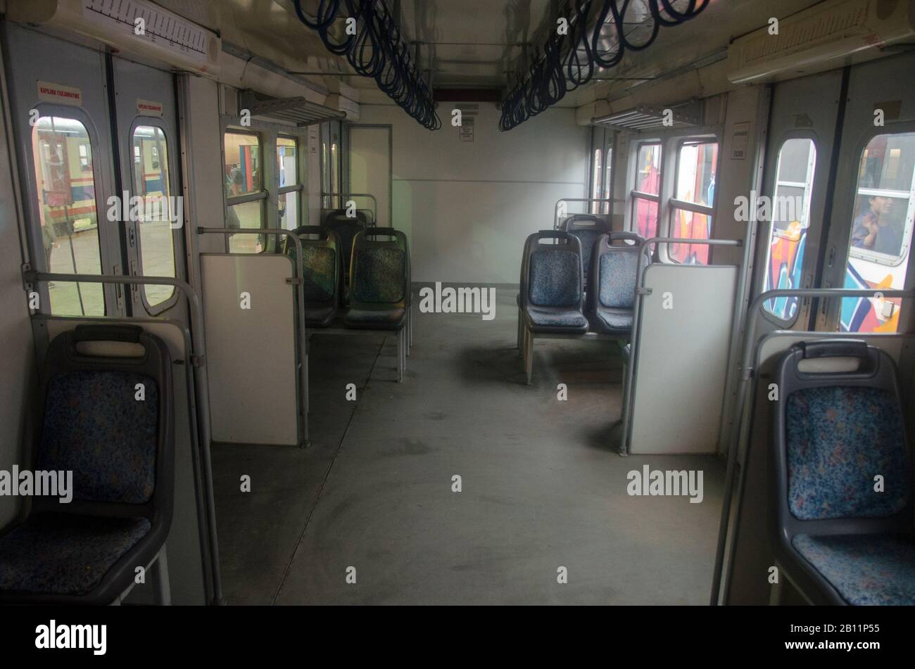 Inside of the empty Train Stock Photo - Alamy