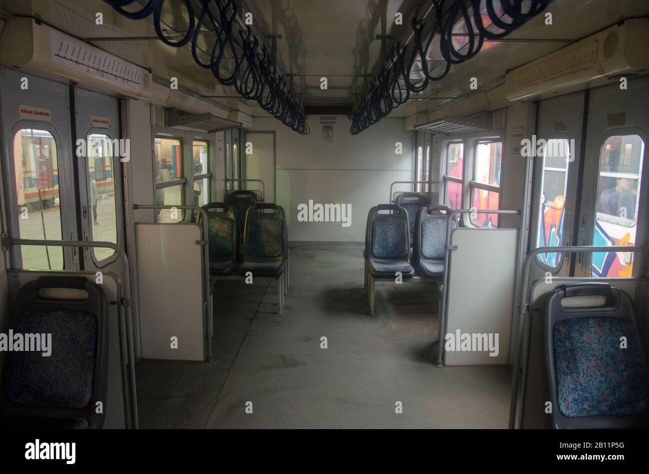 Inside of the empty Train Stock Photo - Alamy