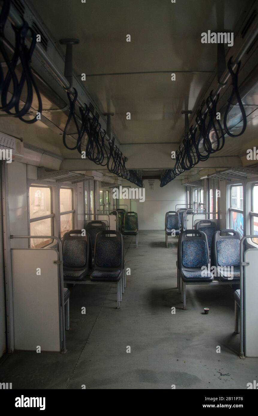 Inside of the empty Train Stock Photo - Alamy
