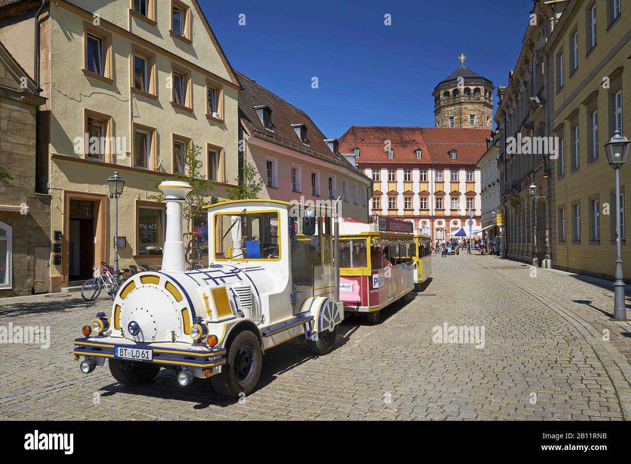 City tour with old castle and castle tower in bayreuth hi-res stock ...