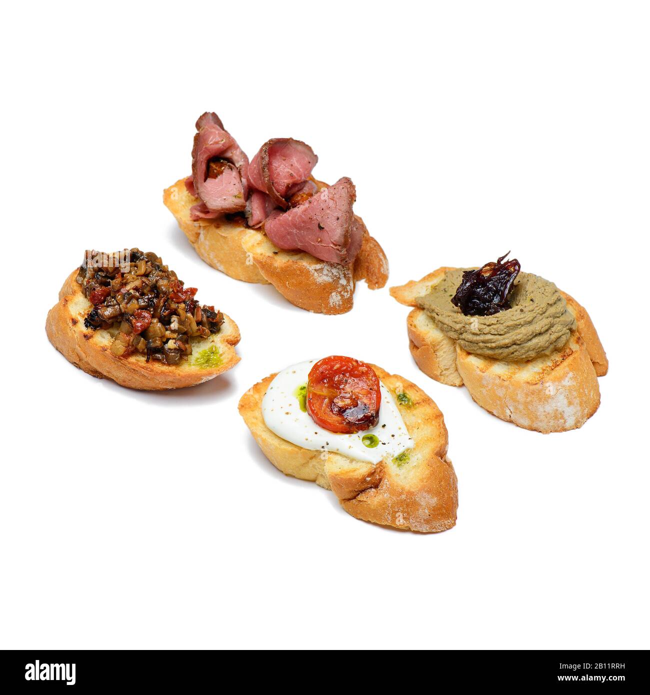 assorted sandwiches on a the white background Stock Photo - Alamy