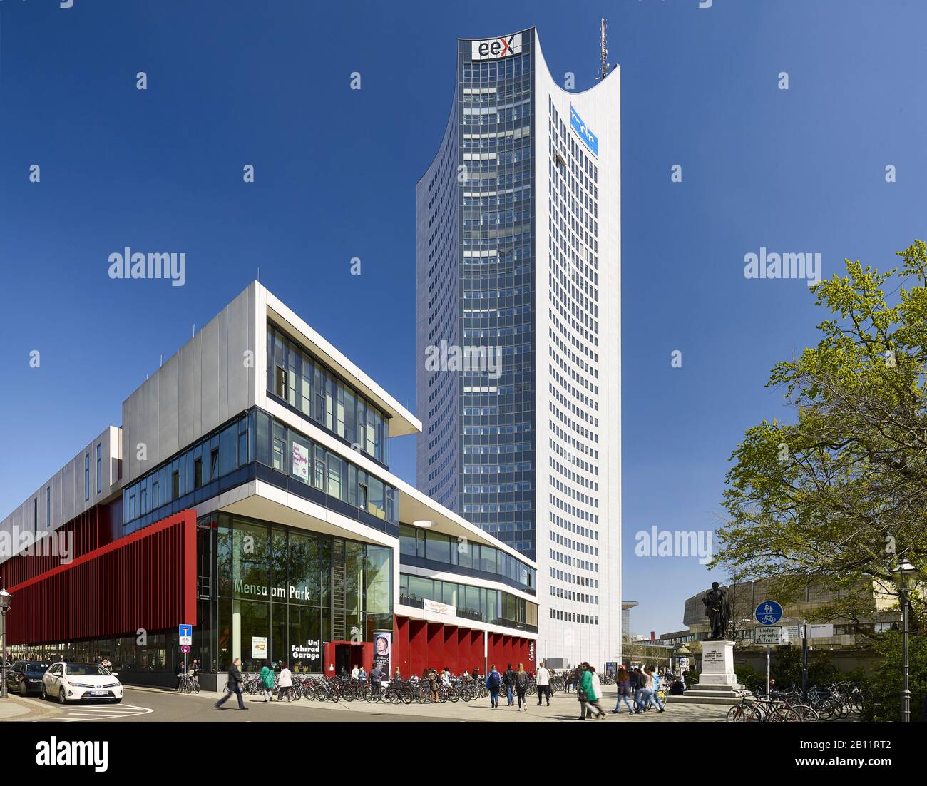 Mensa am park new university building with high rise in leipzig hi-res ...