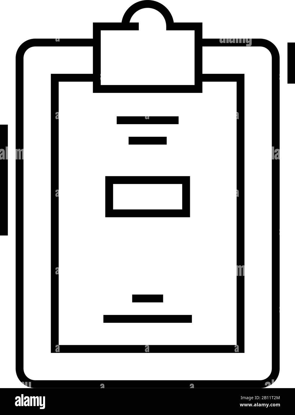 Clipboard line icon, concept sign, outline vector illustration, linear ...