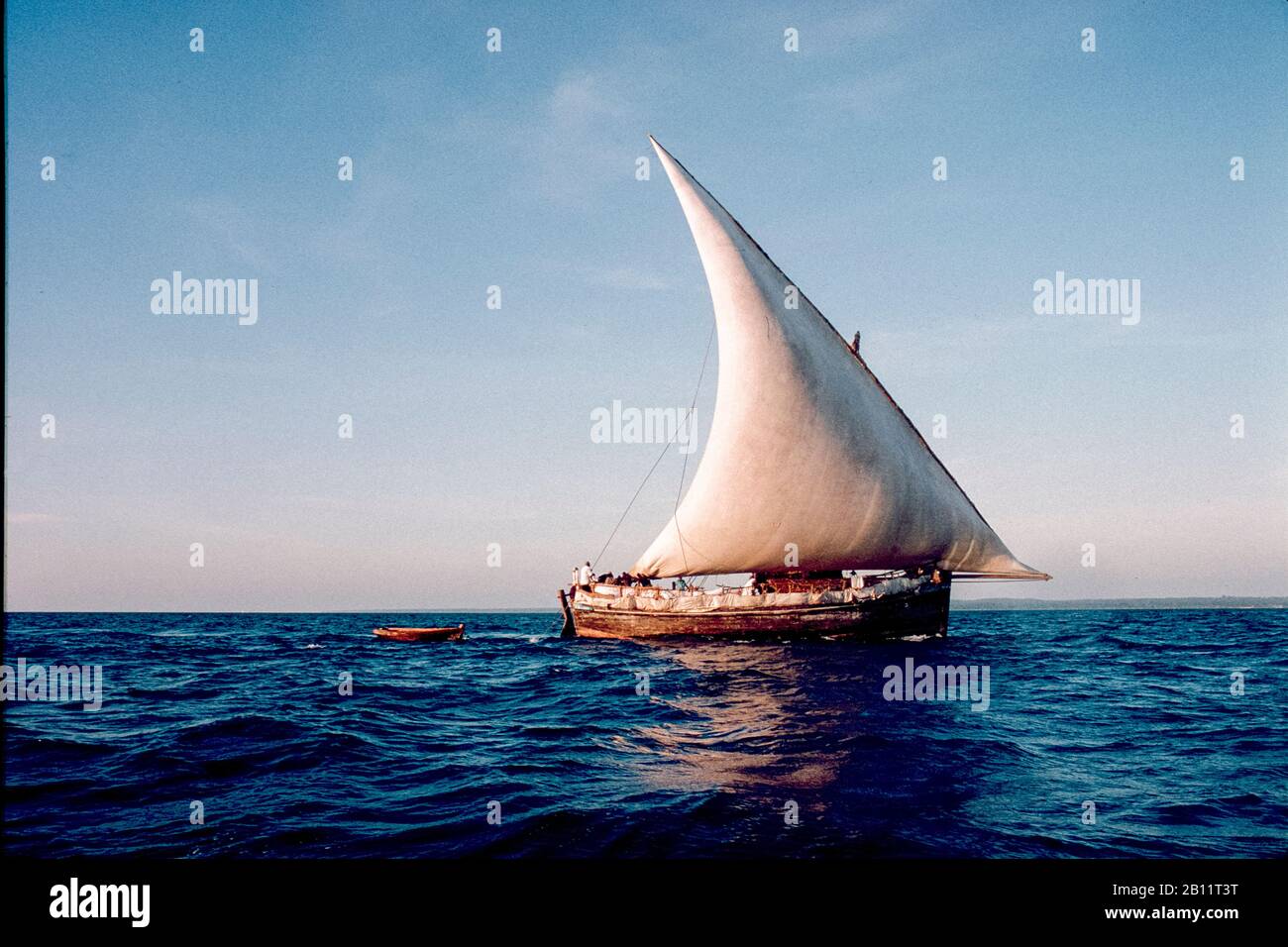 Dhow, a cargo sail boat on the Indian Ocean Stock Photo - Alamy