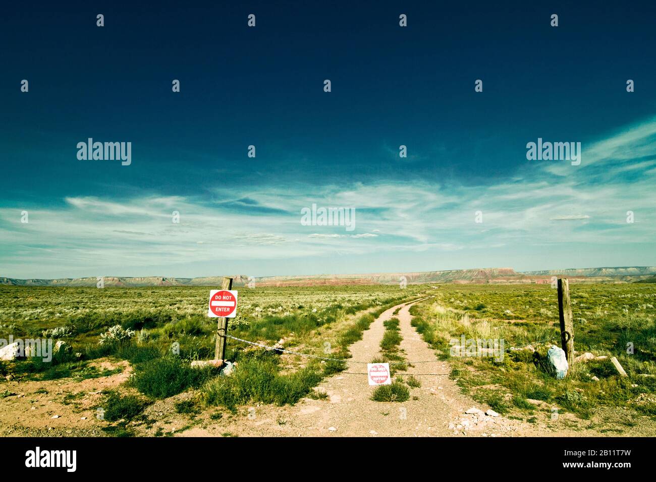 Forbidden access to the Grand Canyon, Nevada, USA Stock Photo - Alamy