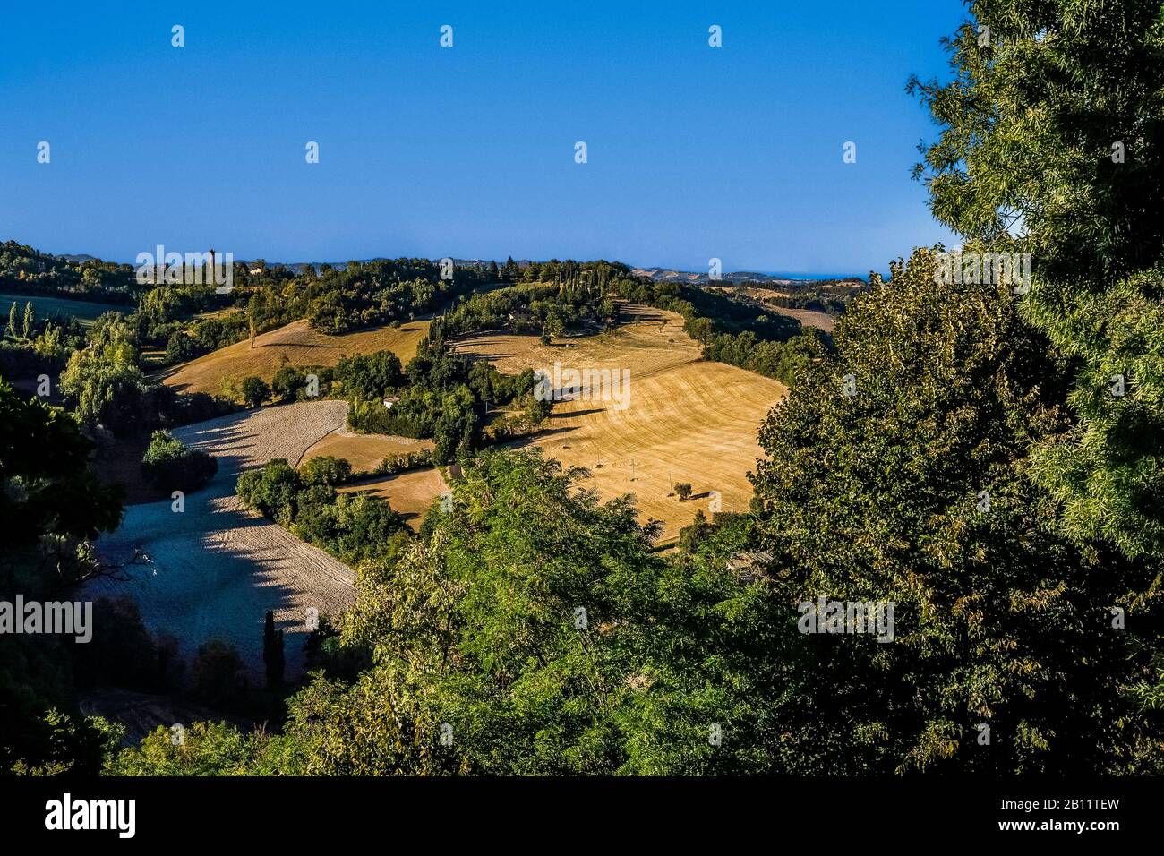 Italy Marche Urbino Countryside panorama from the city Stock Photo - Alamy