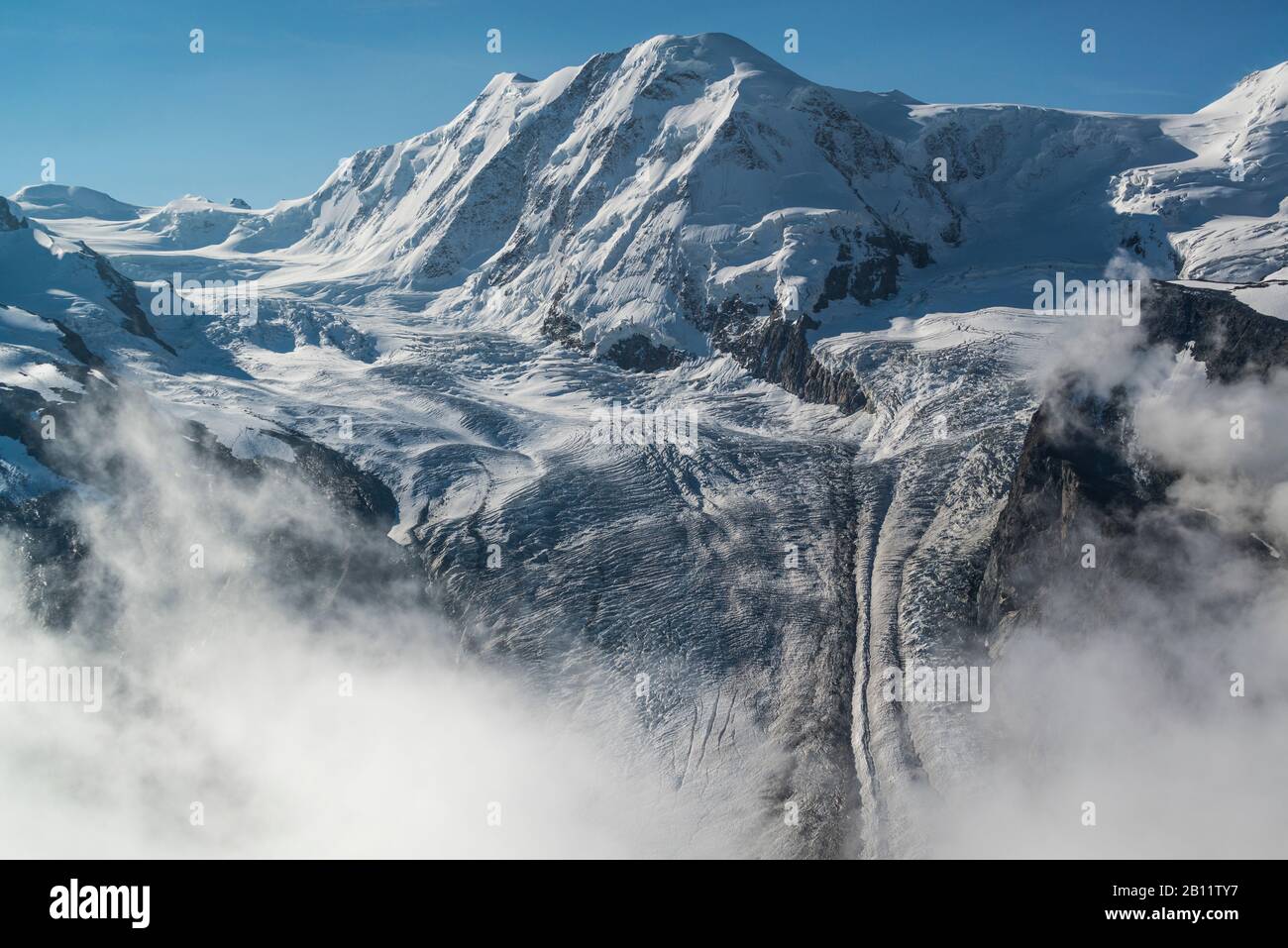 View of the monte rosa massif hi-res stock photography and images - Alamy