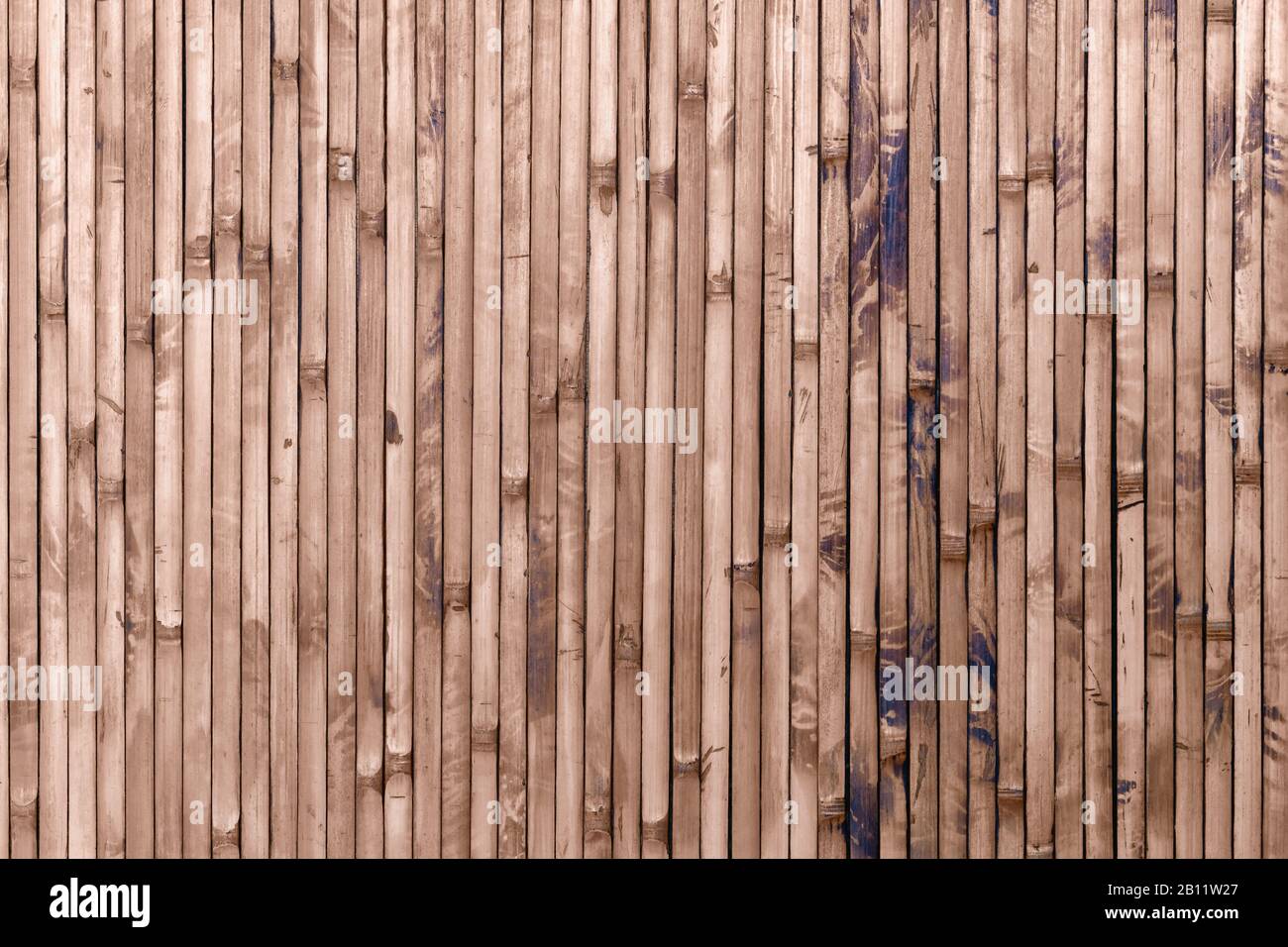 Bamboo wood panel. Decorative old grunge brown bamboo wall fence ...