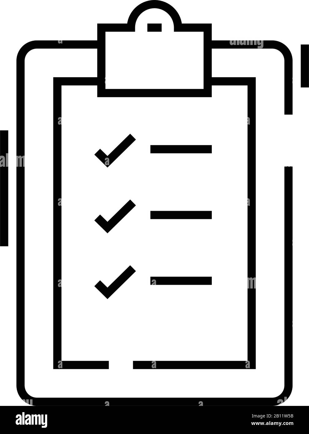 Check list line icon, concept sign, outline vector illustration, linear ...