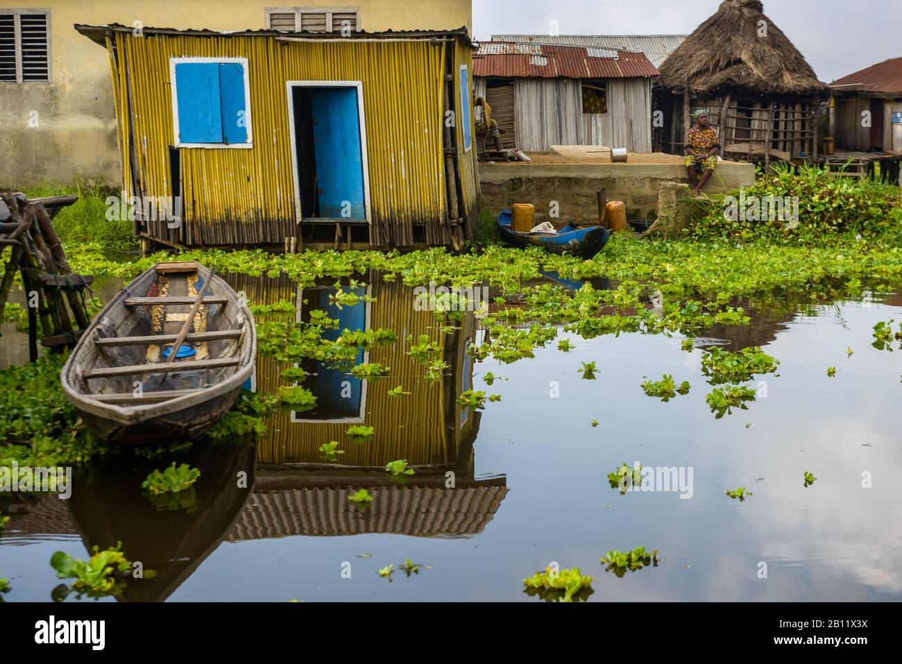 The floating village of Ganvié, Benin, Africa Stock Photo - Alamy